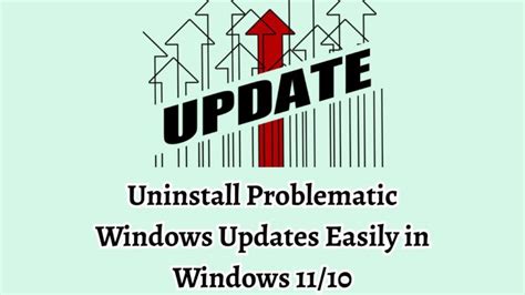 Uninstall Problematic Windows Updates Easily In Windows 11 10
