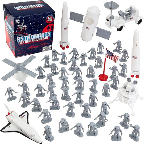 astronaut and space toy action figures huge 60 piece playset 13