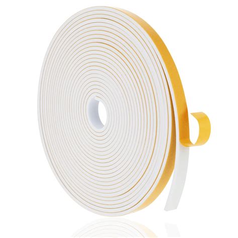 Ahfiwaso 16ft Weather Stripping Door Seal Strip Roll Soundproof Foam