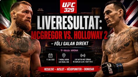 Ufc 329 Liveresultat Mcgregor Vs Holloway 2 Följ Galan Direkt Mmanytt