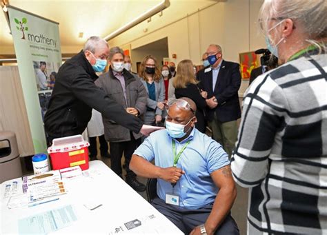 Governor Murphy Comes To Matheny In Peapack To See Staff Vaccinations