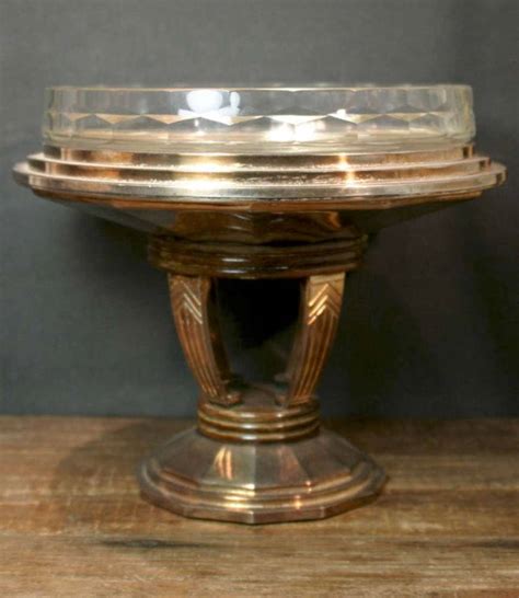 Antique Art Deco Raynaud Silver Cut Glass Centerpiece Auction