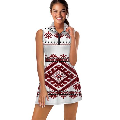 Bohemian Style Embroidery Sports Dresses Women Tennis Dress With