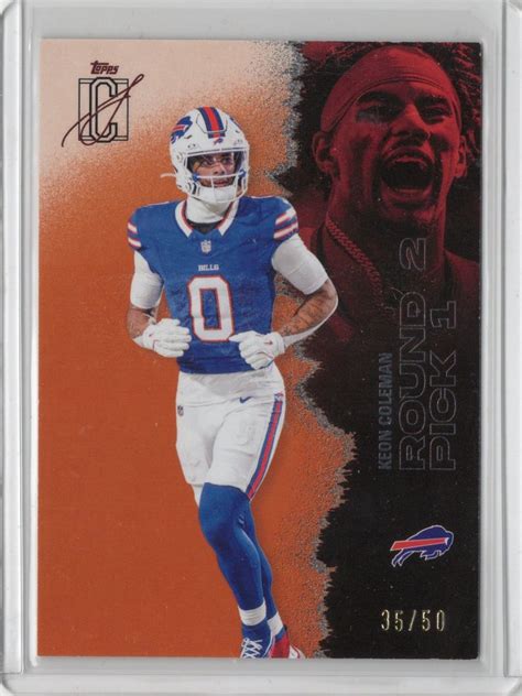 2025 Topps Signature Class Keon Coleman 64 Orange 50 Ebay