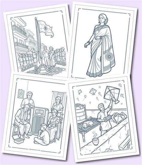 30 Free India Independence Day Coloring Pages — Freedom Fighters