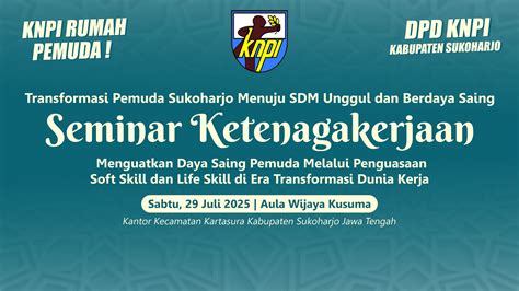 Pemuda Sukoharjo Siap Hadapi Dunia Kerja KNPI Gelar Seminar Soft Skill