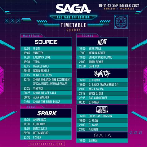 Saga Festival 2021 Program Concerte And Line Up Complet