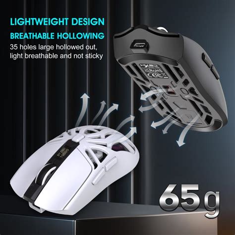 HXSJ T400 Tri Mode Rechargeable Wireless Mouse Black