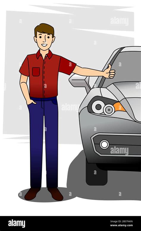Man Shows Thumb Up Stock Vector Images Alamy