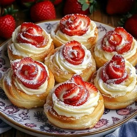 Strawberry Cream Puff Pastries CYSSERO