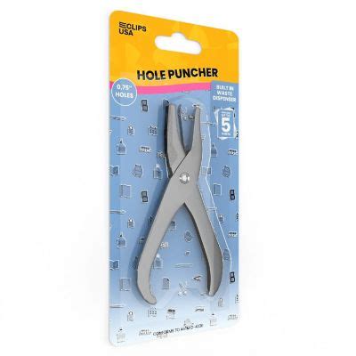 E Clips Usa Single Hole Puncher Heavy Duty Page Capacity Inch