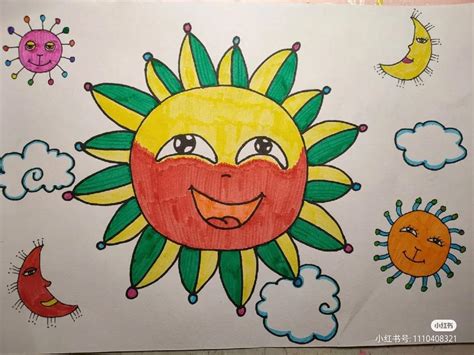 月亮 星星 太阳的简笔画精选 张 简笔画图片大全