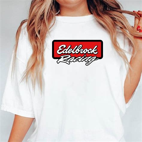 Edelbrock Racing Performance Automotive Parts Company Logo Unisex T