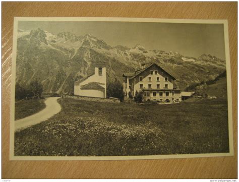 Fex Val Fex Ober Engadin Hotel Sonne Mit Fex Kirchlein Post Card