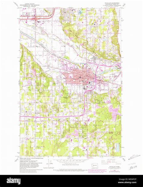 USGS Topo Map Washington State WA Puyallup 243328 1961 24000