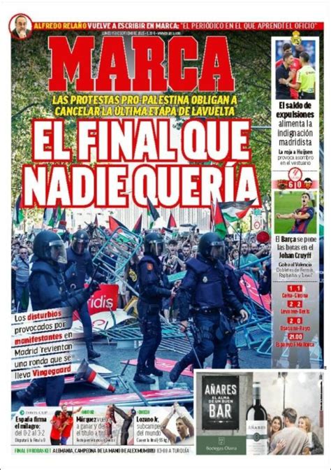 Periódico Marca España Periódicos de España Edición de lunes de septiembre de