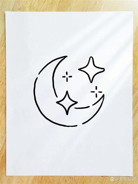 星星月亮夜空简笔画大全精选 张 简笔画图片大全