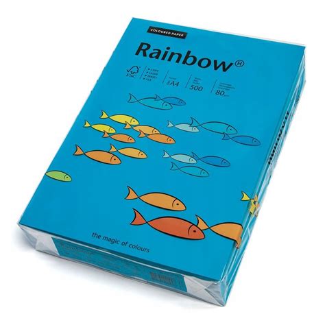 Papier Ksero Kolorowy Rainbow A4 80g Ciemny Niebieski 500 Arkuszy