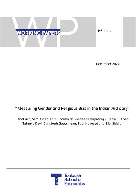 Measuring Gender And Religious Bias In Indian Judiciary Studocu