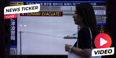 Japanerin stürzt nach Tsunami Warnung auf Flucht von Klippe Erdbeben