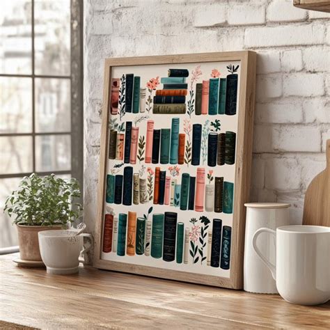 Books Or Book Spine Cozy Reading Nook Antique Library Book Lovers Bookworm Decorative Nursery