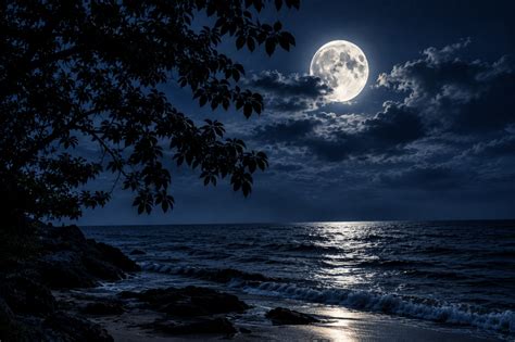 Moonlit Night A Peaceful View Of Nature Navdeep Kaur Photography