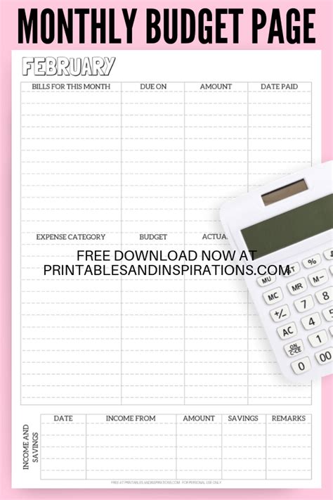 Free 2026 Budget Planner And Worksheets For A Great Year Printables