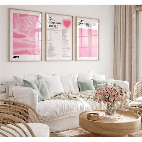 Blush Pink Aura Wall Art College Dorm Decor Celestial Trendy Eclectic