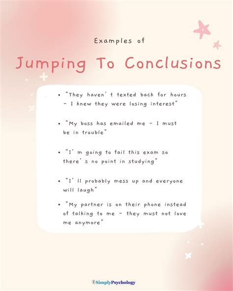 Jumping To Conclusions Examples Why It Happens
