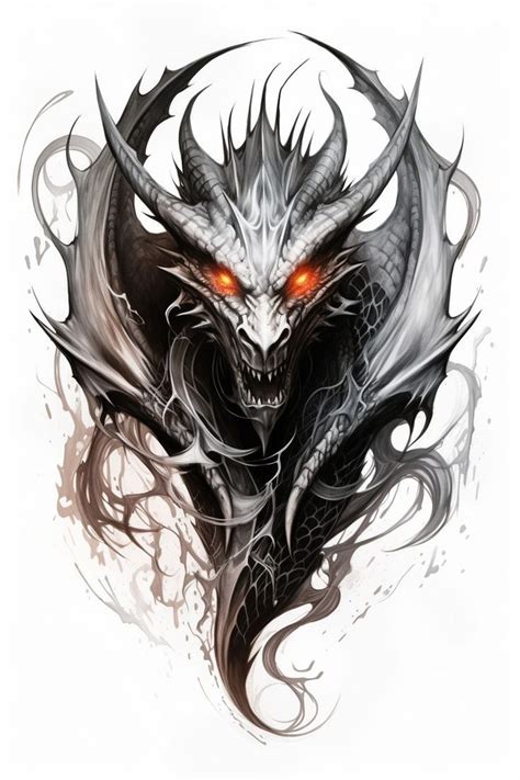 Minimalist Dragon Tattoo Дракон эскиз Рисунки татуировки в виде