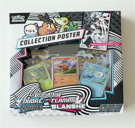 Pokémon Foudre Noire Flamme Blanche Coll Poster EV10 5 FR Neuf avec