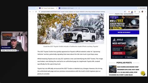 2027 Toyota Tundra Leaked On Toyotas Website Is The Refresh Finally