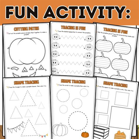 Pumpkin Patch Fine Motor Pack Tracing Cutting Shape Activities Gr
