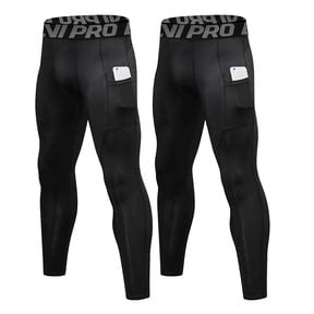 Buyjya 3pack Mens Zero Sweat Cool Keep Compression Pants Gym Tights