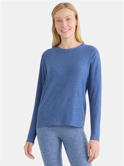 Athletic Works Women S And Women S Buttercore Tee With Long Sleeves