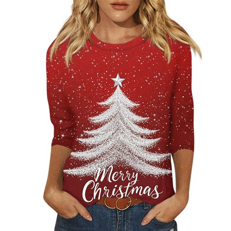 Christmas Tees Red Medium Walmart