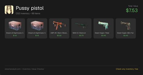 Pussy Pistols Cs2 Inventory — Value And Skins Steamanalyst