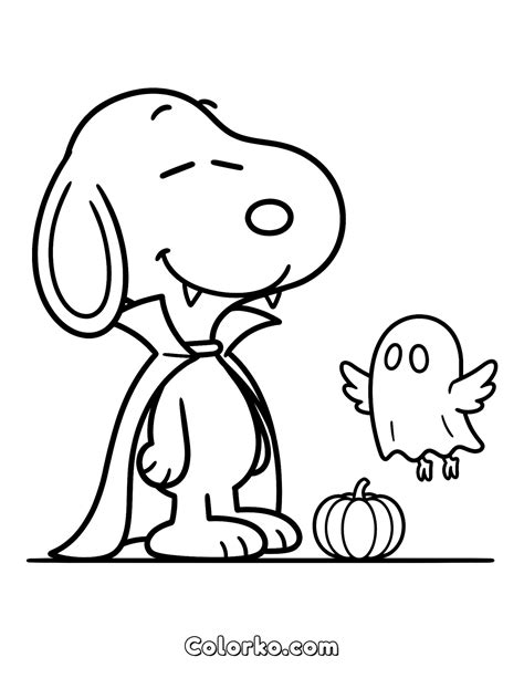 Free Snoopy Vampire Coloring Page Free Pdf Colorko