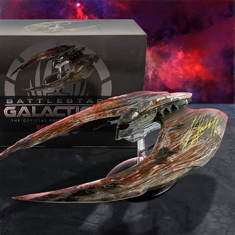 Stands Katee Sackhoffs Cylon Raider Scar Replica Battlestar