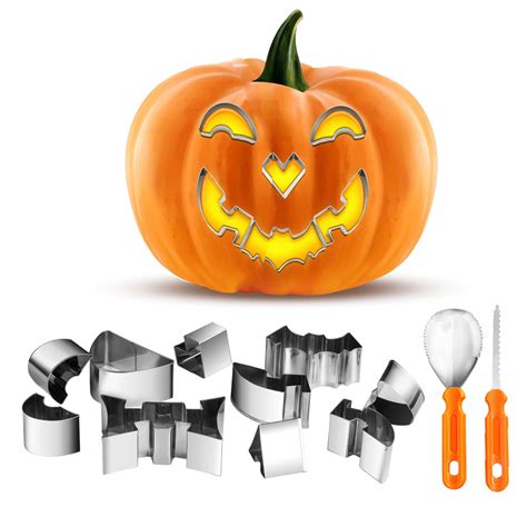Etokfoks 13 Piece Stainless Steel Pumpkin Carving Kit With 10 Hole