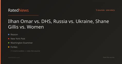 Ilhan Omar Vs Dhs Russia Vs Ukraine Shane Gillis Vs Women — 5