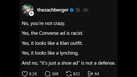 Thats A Lynching Yes” Community Actress Reacts To Converse Racist” Ad Controversy