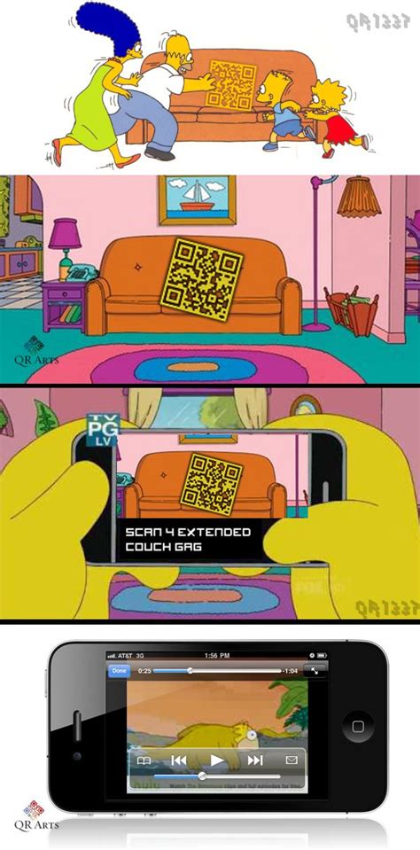 Qrcode Simpsons Qrflow Coding Qr Code Funny Pictures