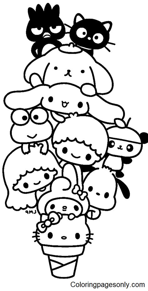 Sanrio Coloring Pages Free Printable