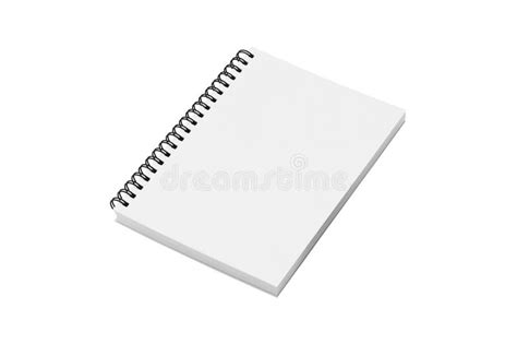 Blank Realistic Spiral Notepad Notebook Isolated On Background Closed