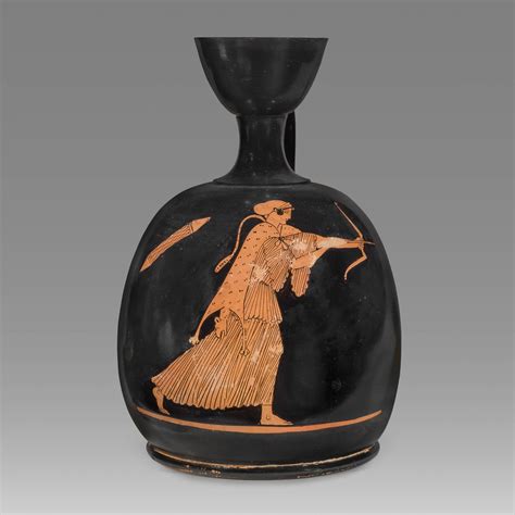 Greek Oil Container From The 5th Century Bc Greek Griffon Antique Royal Sphinx Pottery