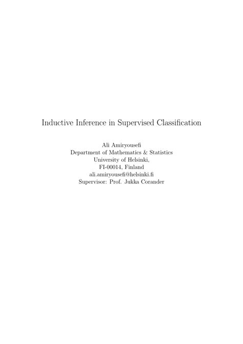 pdf inductive inference in supervised classification
