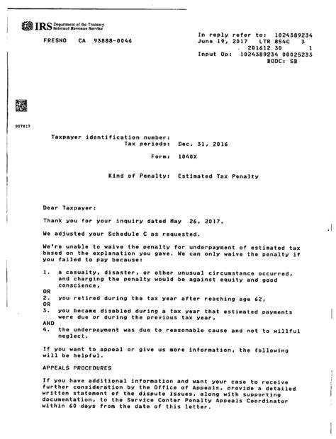 Irs Penalty Abatement Templates