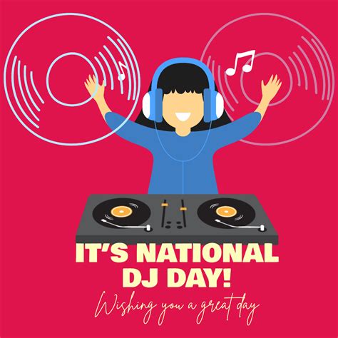 Free National Dj Day Fb Post Template To Edit Online