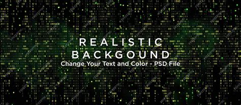 Abstract Digital Background With Binary Code And Glowing Particles Premium Ai Generated Psd